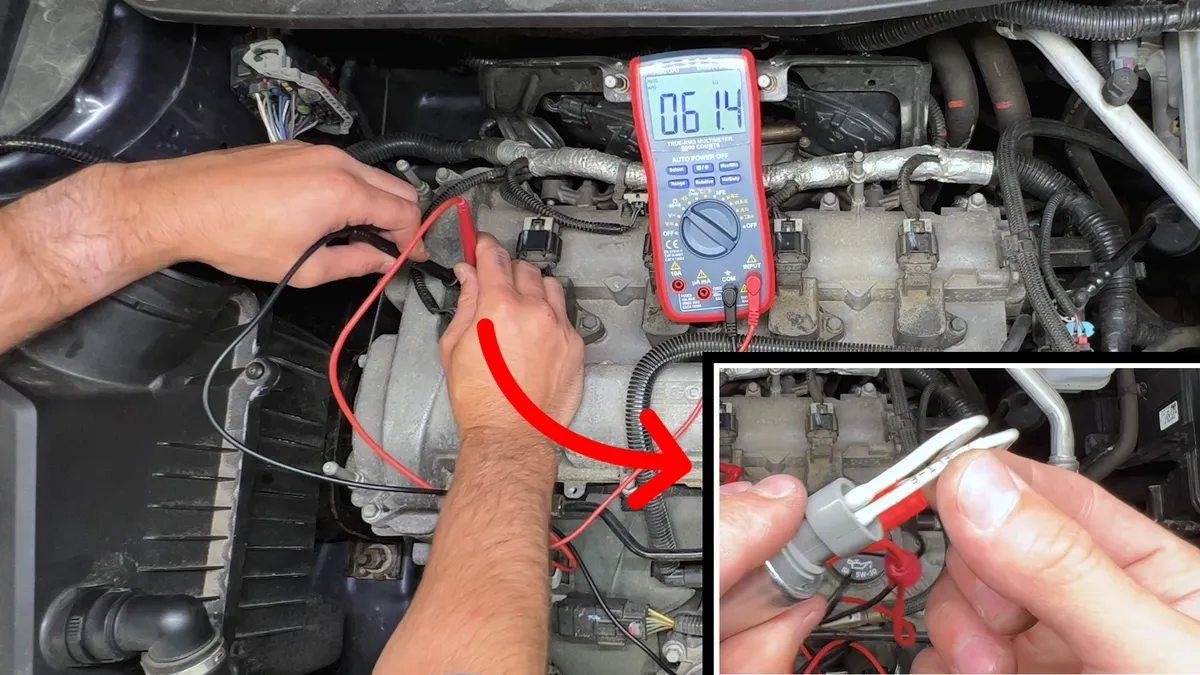 Compare the multimeter reading with spec (8–13 Ohms).